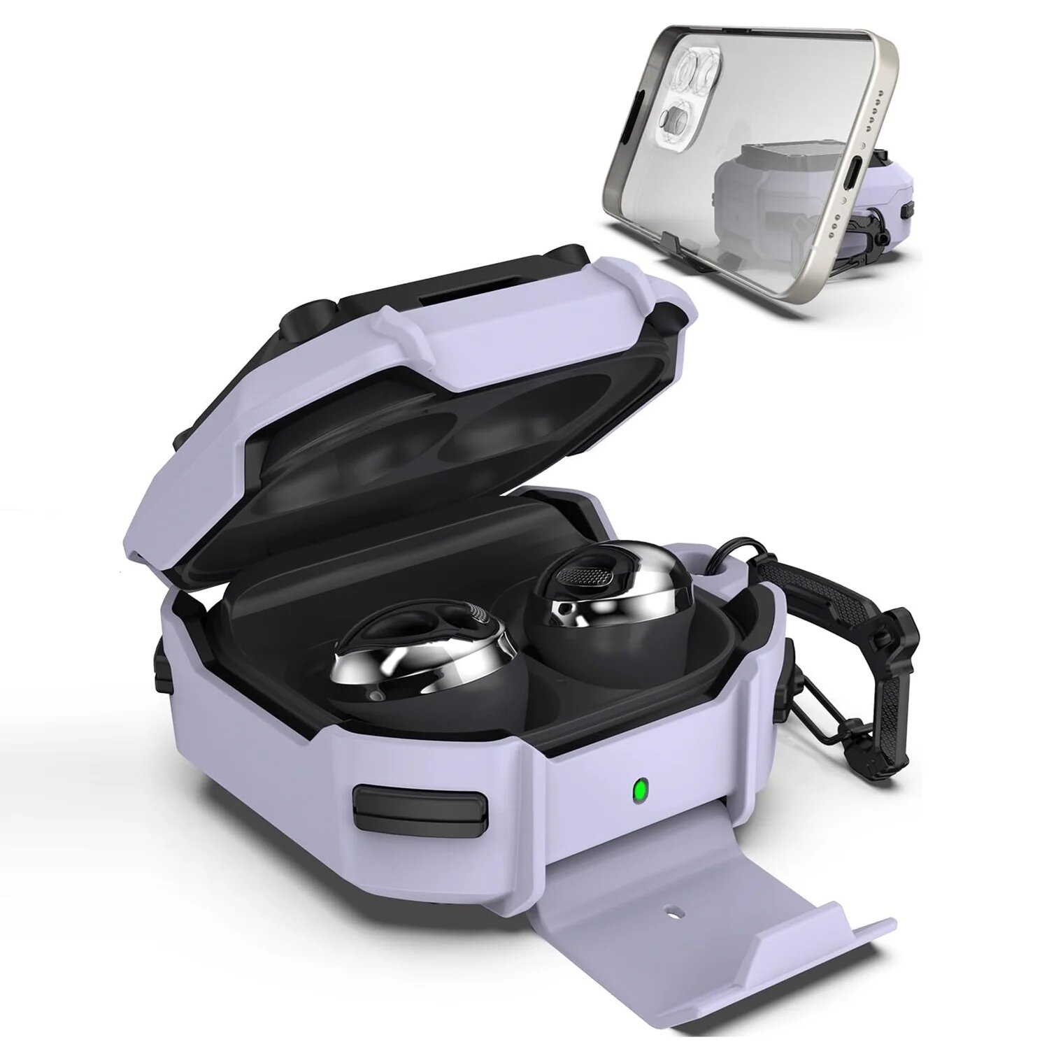 Чехол для Samsung Galaxy Buds 2 Pro/FE/2/Live/Pro с замком Buds FE Case, Purple