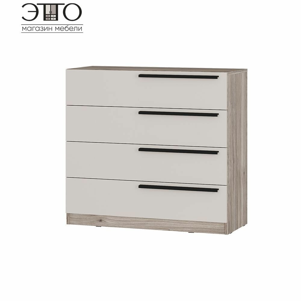 Комод этто "Урбан КМ-02", 4 выдвижных ящика, 90,2х86,3х37,2 см