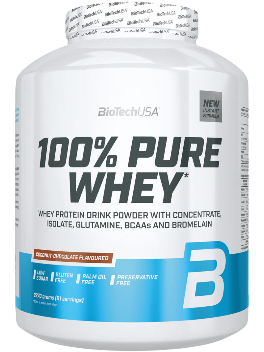 Сывороточный протеин BioTechUSA 100% Pure Whey 2270 г, Шоколад-кокос