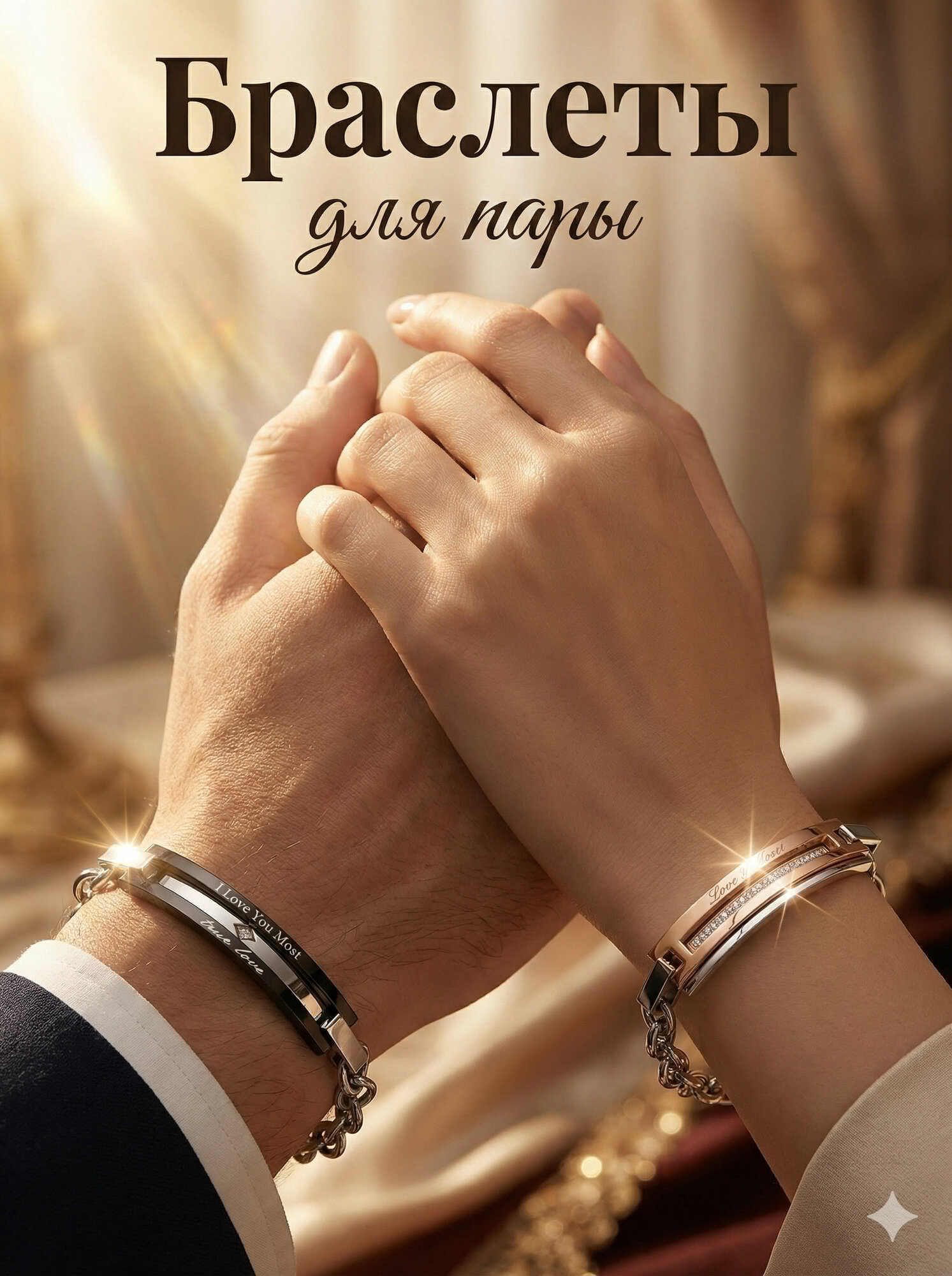 Набор браслетов, фианит