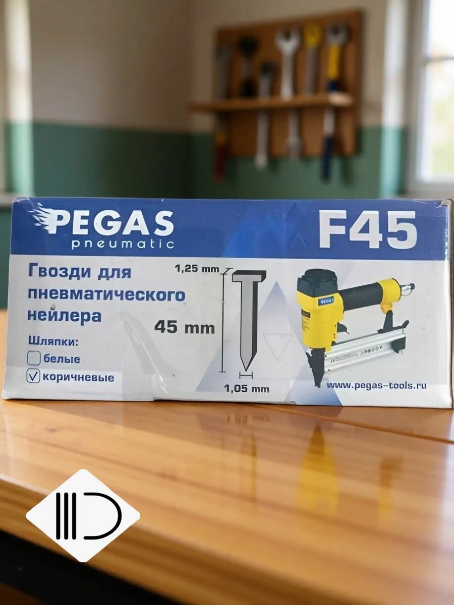 Гвозди Pegas pneumatic F45 уп. 5000 шт. 45мм , 1.05x1.25мм (1209)