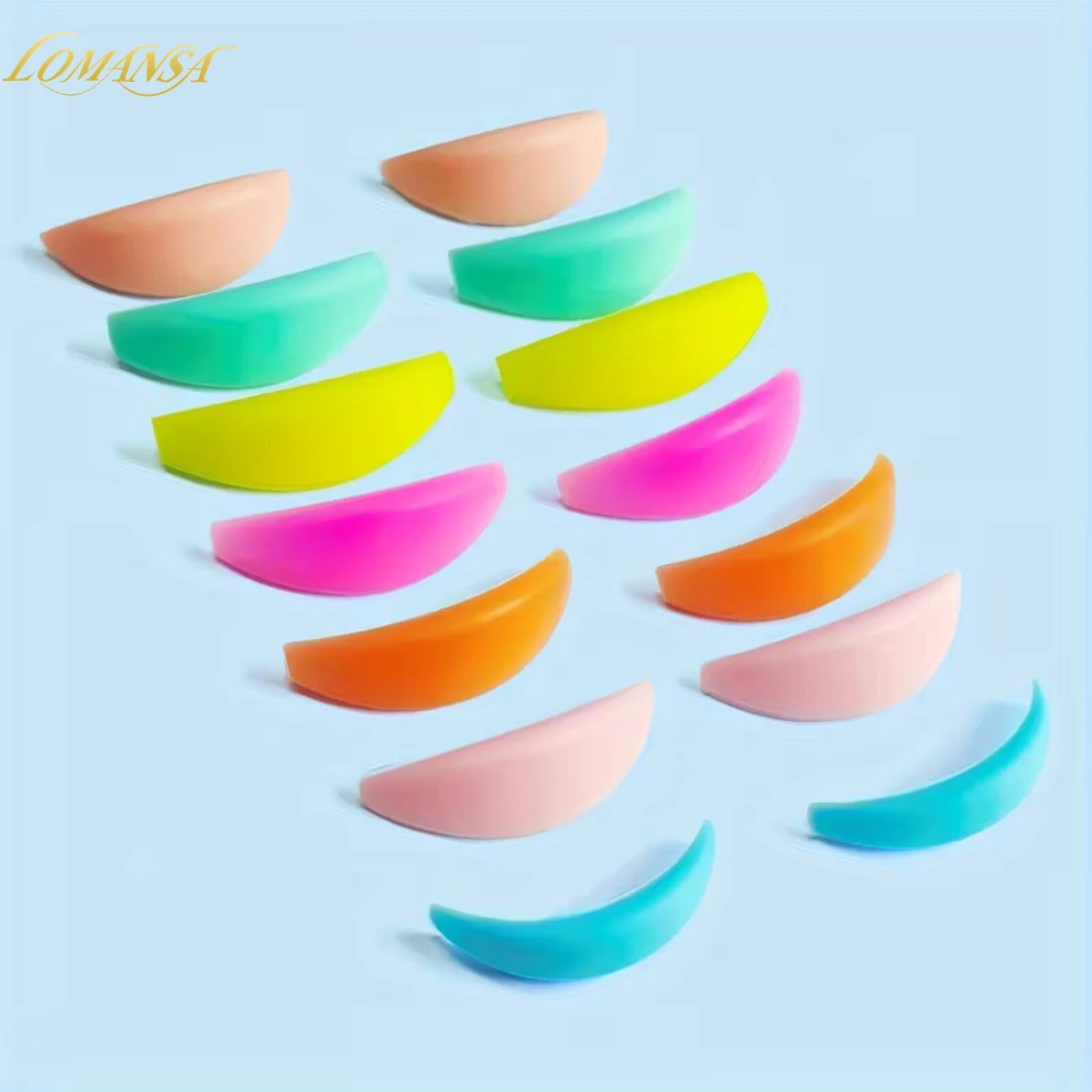 Силиконовые бигуди для ресниц Lomansa, цвет Macaron