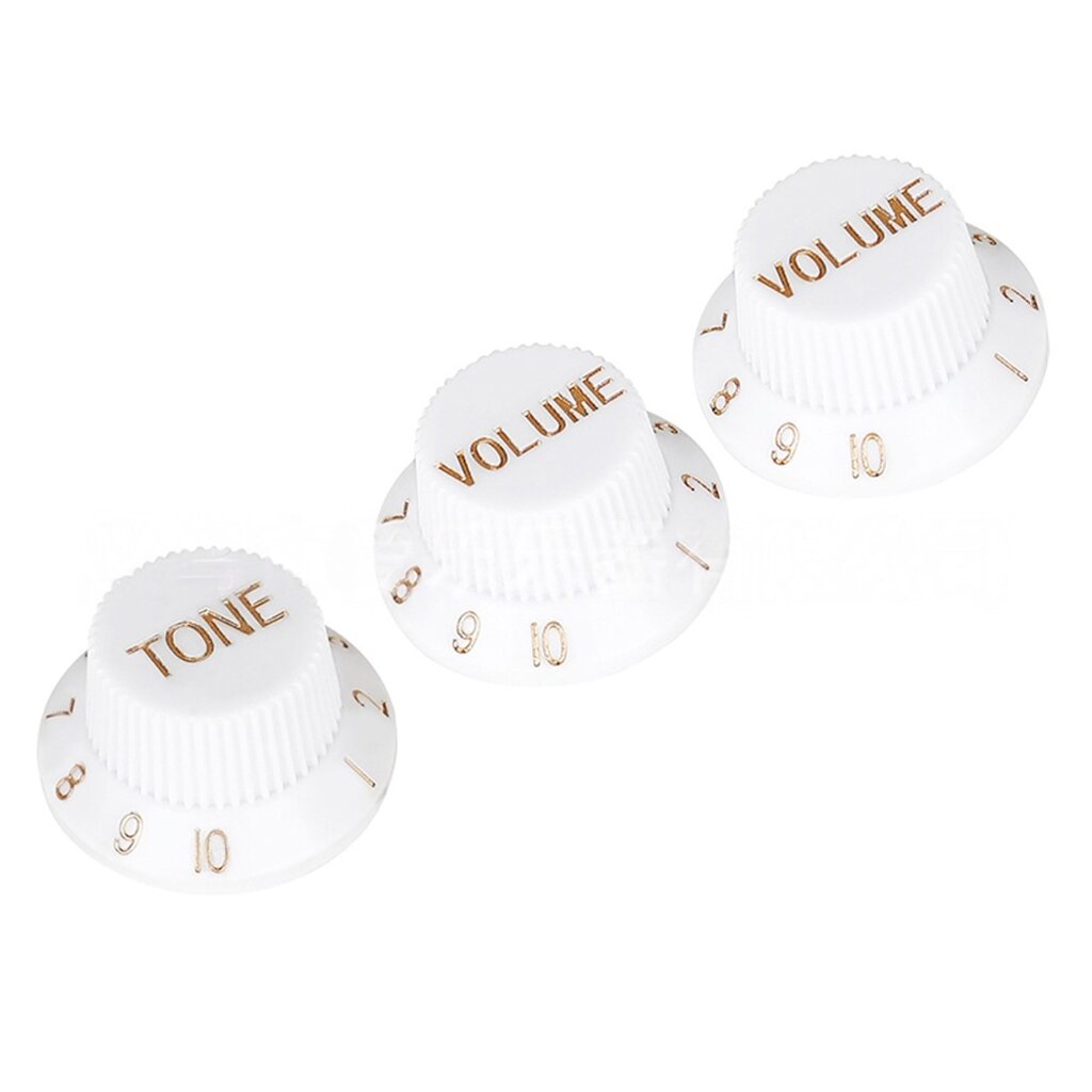 3шт Гитарные Контральтовые Ручки, Прозрачные Ручки Электрогитары Бас-Гитара Ручки Цилиндра Скорость Громкости Регулятор Тона Замена Ручек