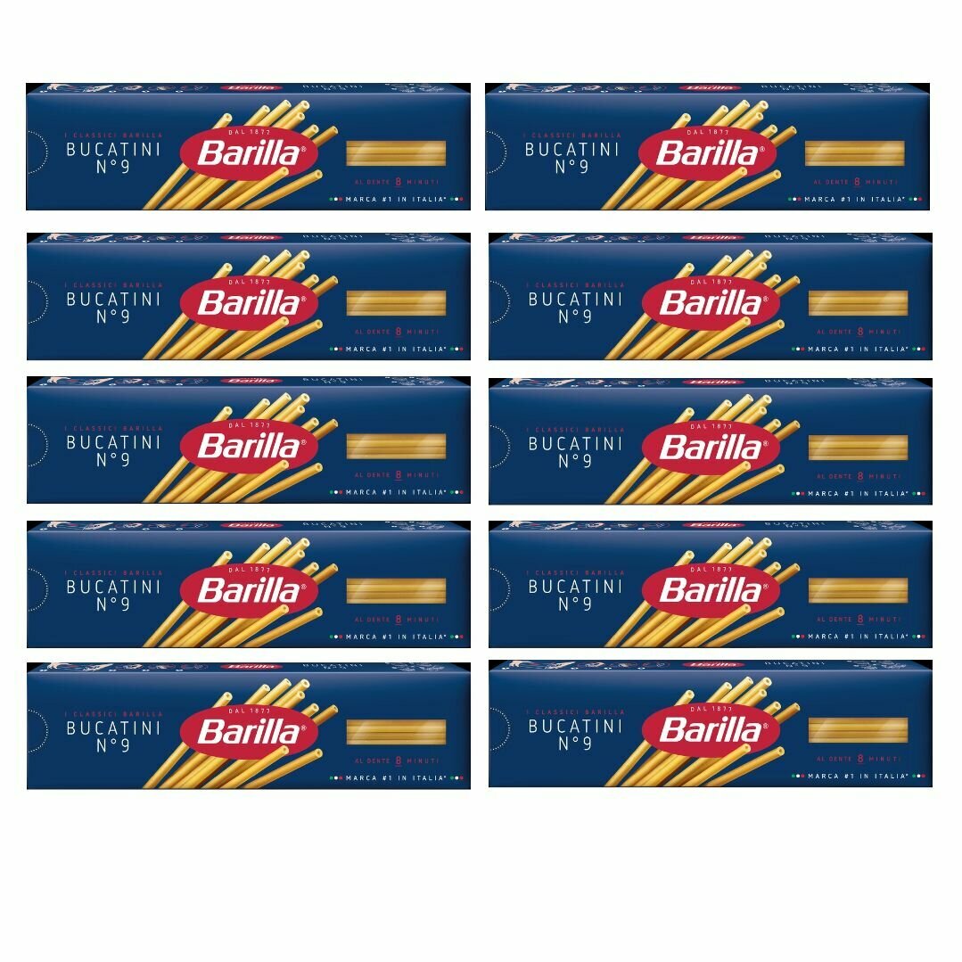 Макароны Barilla Букатини №9, 400 г/ 10 упаковок