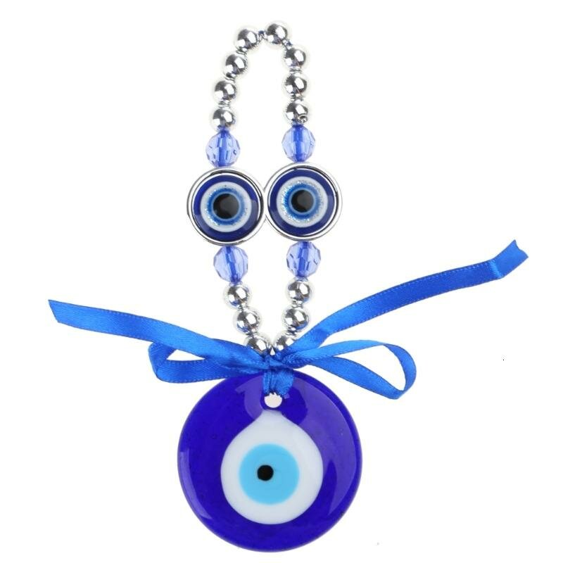 Турецкие бусины «Глаз Божий» синего цвета, S