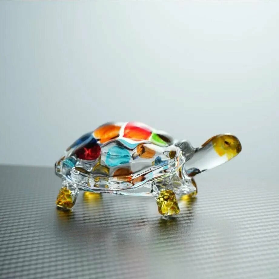 Креативная статуэтка черепахи из хрустального стекла, элегантный декор для дома и офиса, символ мудрости и долголетия, современный подарок на новоселье