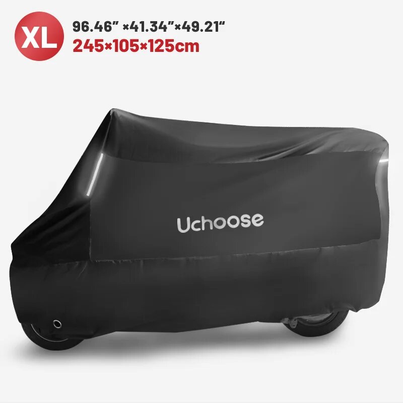 Черный моточехол Uchoose XL, водонепроницаемый