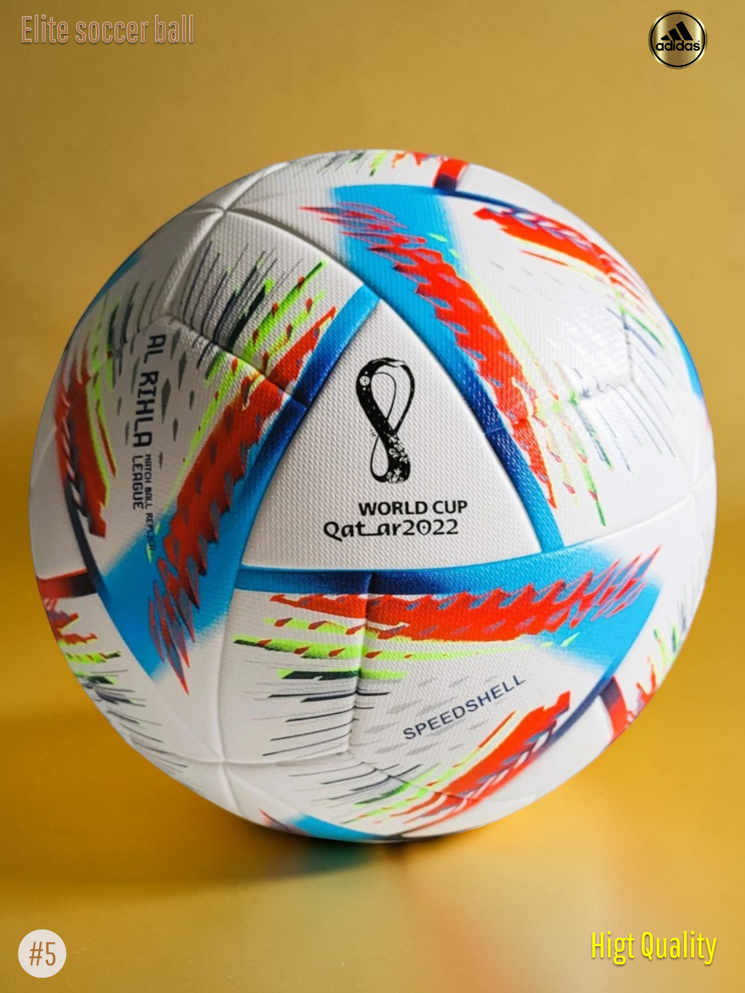 Мяч футбольный MSN Toys "Al Rihla", профессиональный, термосшивка