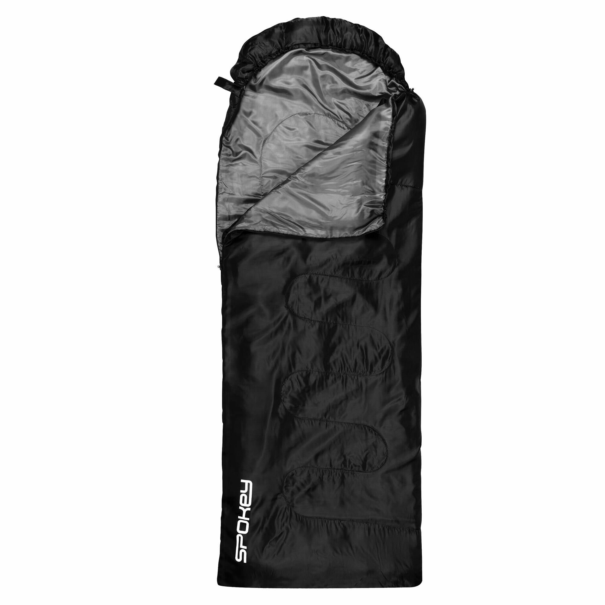 Спальный мешок Spokey Monsoon весна/лето с мумией, Decathlon, Цвет: Черное, Размер: 220 см