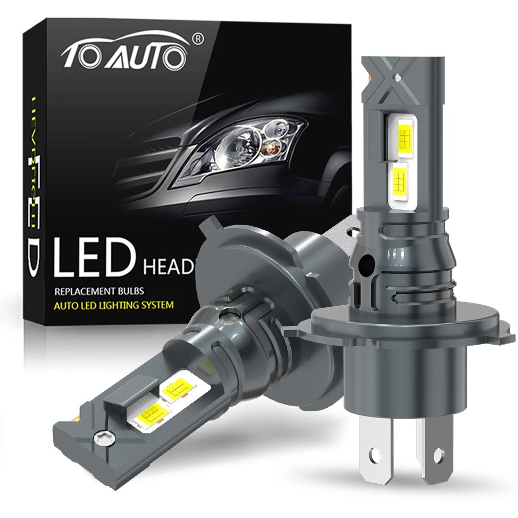 H4 9003 HB2 Светодиодные фары Canbus Дальний ближний свет Супер яркие автомобильные фары CSP Чипы Turbo Светодиодные диодные лампы 12 В