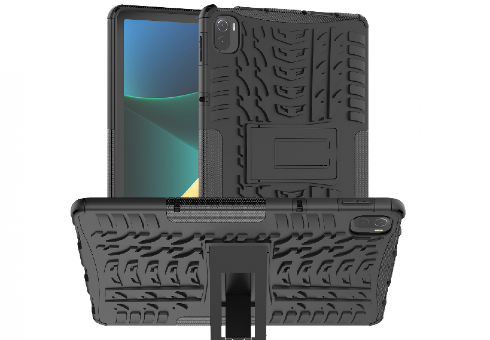 Защитный чехол MyPads для Xiaomi Mi Pad 5 и Mi Pad 5 Pro с ударопрочным бампером и подставкой, черный