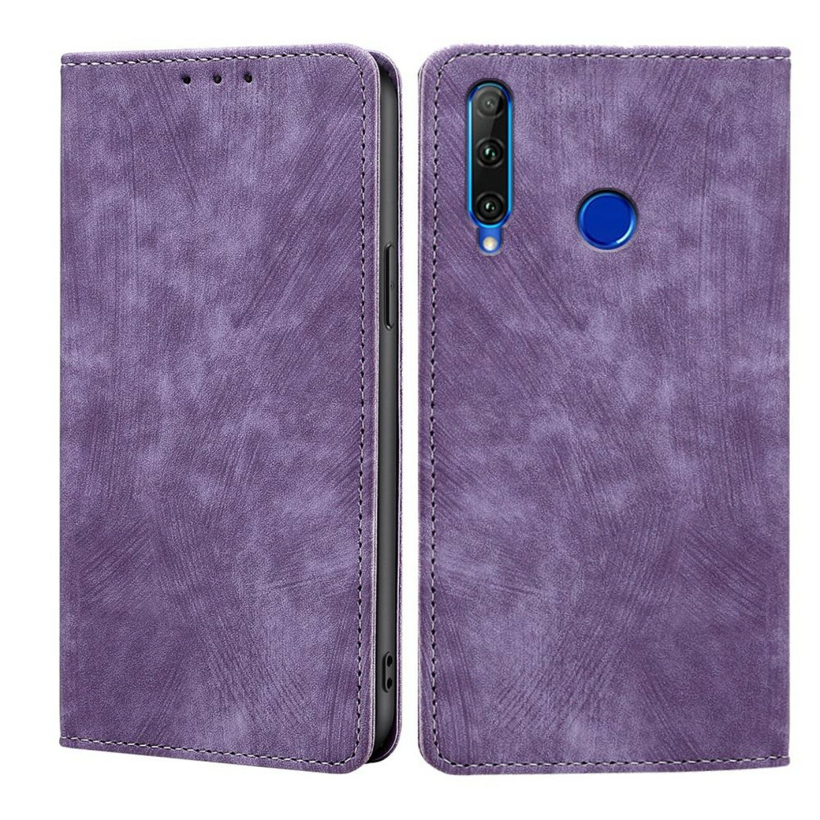 Чехол-книжка MyPads для Honor 10i, Honor 20 Lite 2019, Honor 20e, Huawei P Smart Plus 2019 фиолетовый мягкий силикон