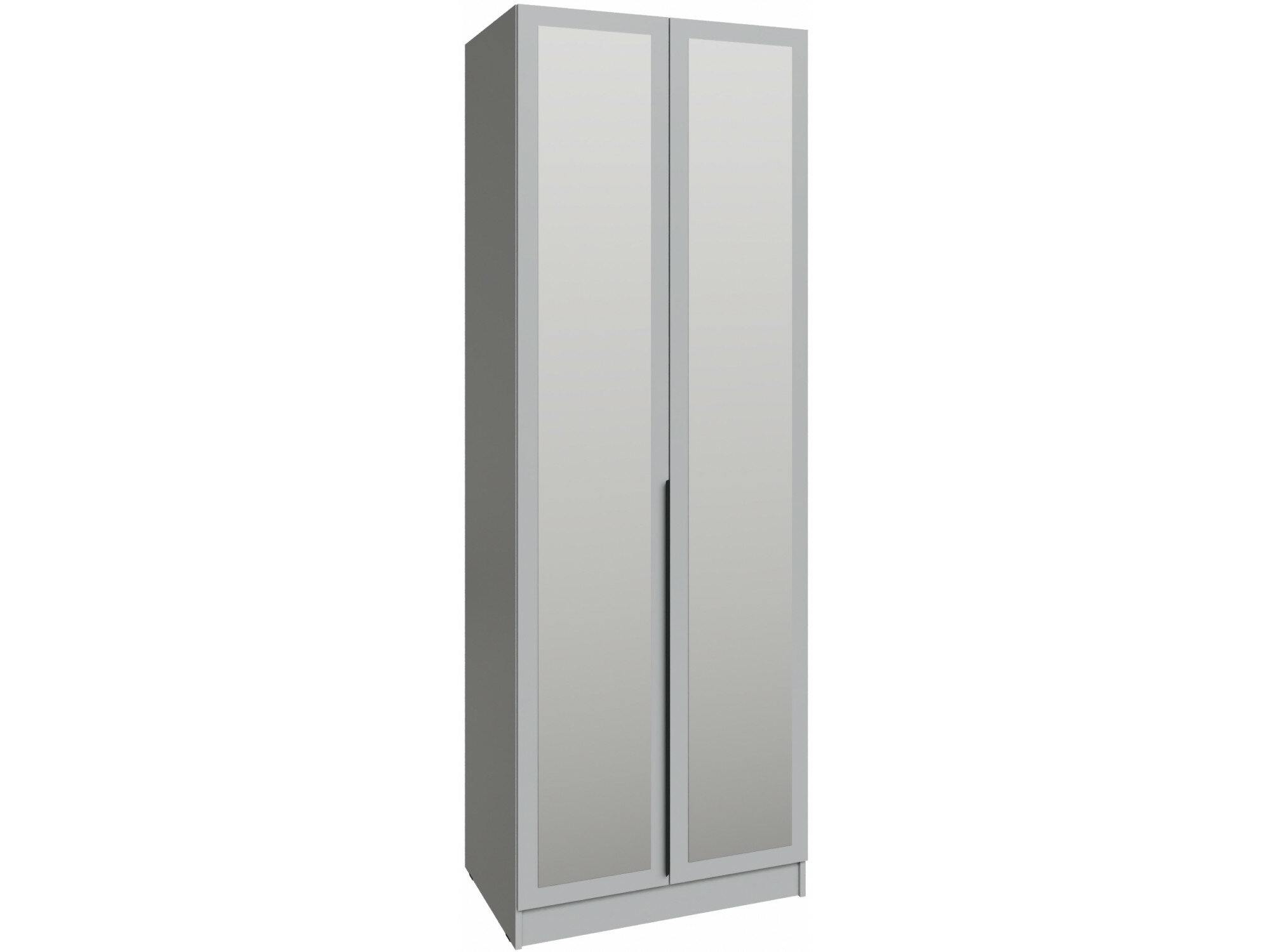 Шкаф двухстворчатый (0,8) с 2 ящ. внутри с зеркалом, Камень серый