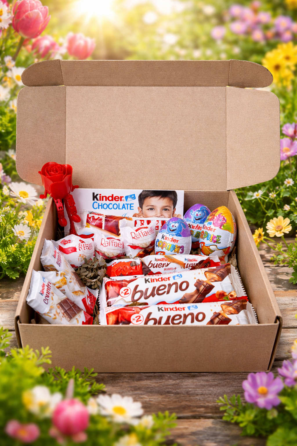 Сладкий подарочный набор Киндер сюрприз, вкусный бокс на любой праздник и 8 марта