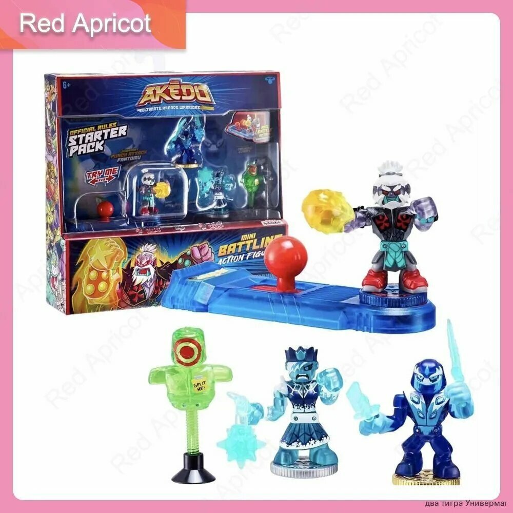 Акедо Стартовый игровой набор Легендарный панч Akedo с 3 экшен-фигурками / игрушка