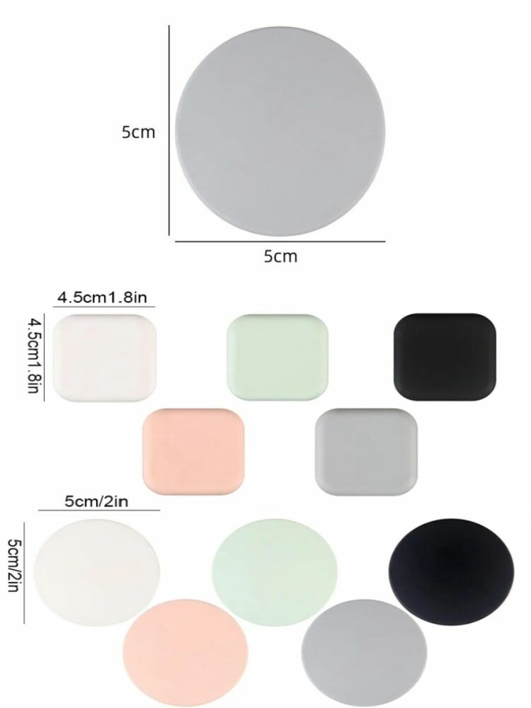 Круглый Серый /1 шт. Силиконовые самоклеящиеся прокладки дверей, защитные для стен, шумопоглощающие