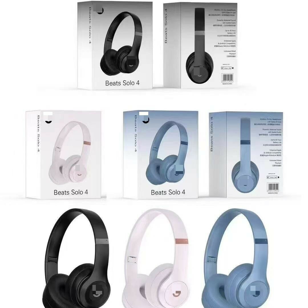 Беспроводные Bluetooth-стереонаушники Solo4 с глубоким басом, металлическим корпусом, выдвижной конструкцией и шумоподавлением, подходящие для международного использования.