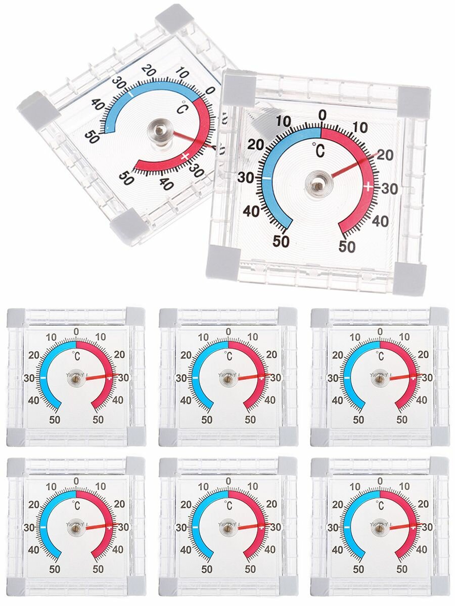 2 штуки, Термометр уличный оконный биметаллический, калибруется, доводчик для теплицы с терморегулятором на дверь