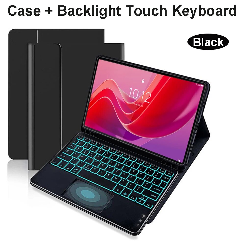 Чехол для Lenovo Tab M11 11 дюймов с Bluetooth-клавиатурой Black Backlight C, Russian