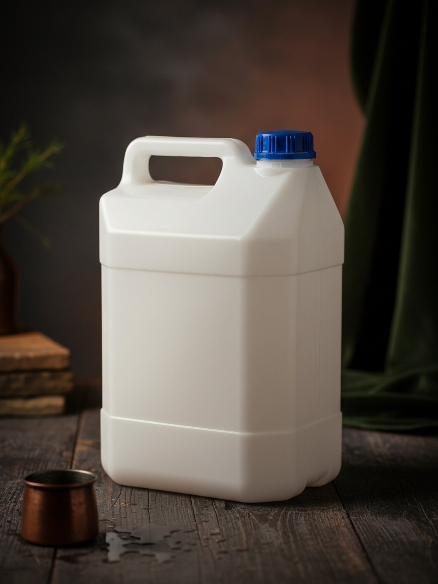 Канистра пластиковая Радиан 5 л под воду, прямоугольная с ручкой сверху, садовая емкость хранения жидкостей