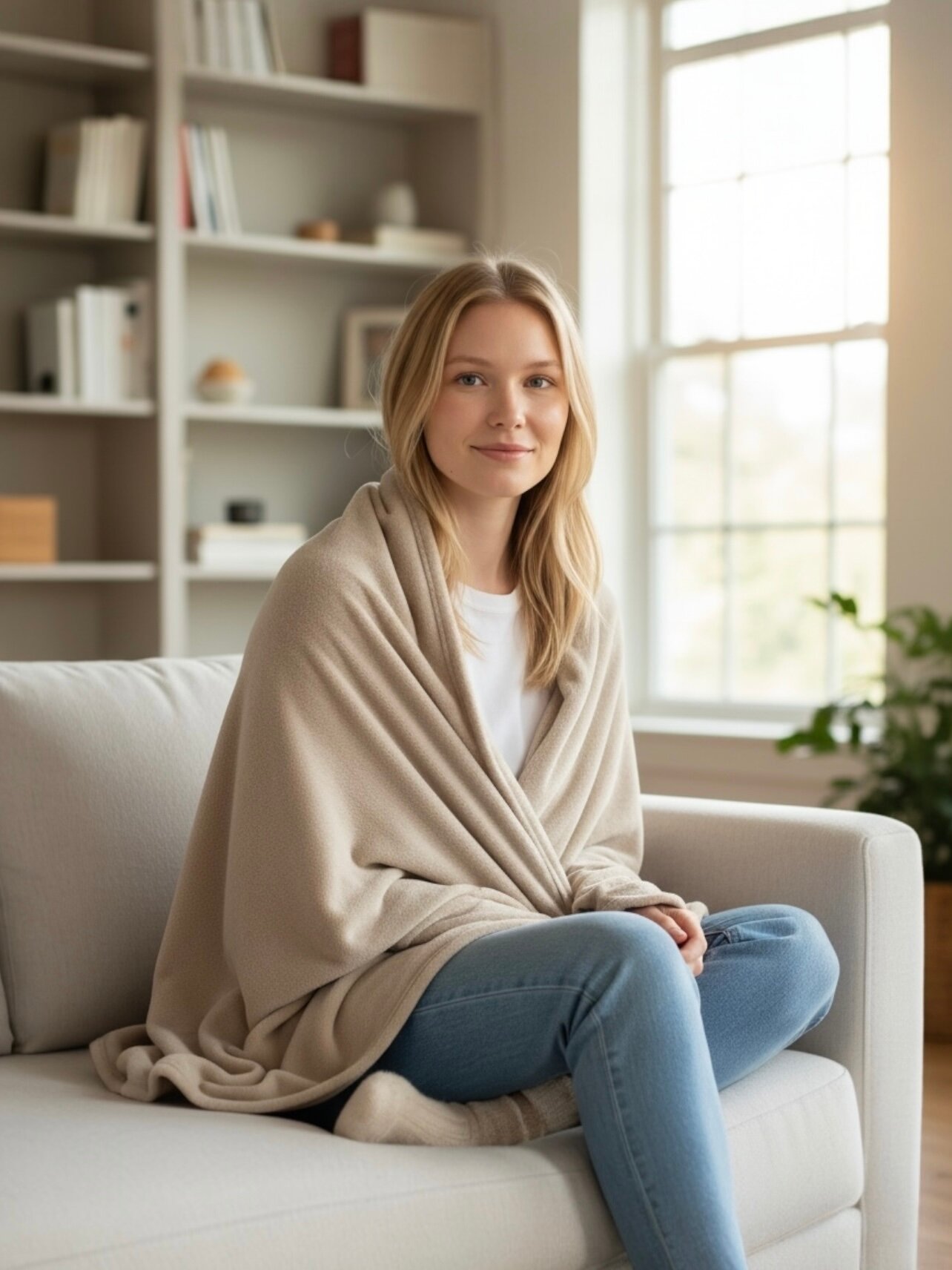 Плед TRATTVIVA IKEA 150x250 плед-покрывало, бежевый, полиэстер, машинная стирка