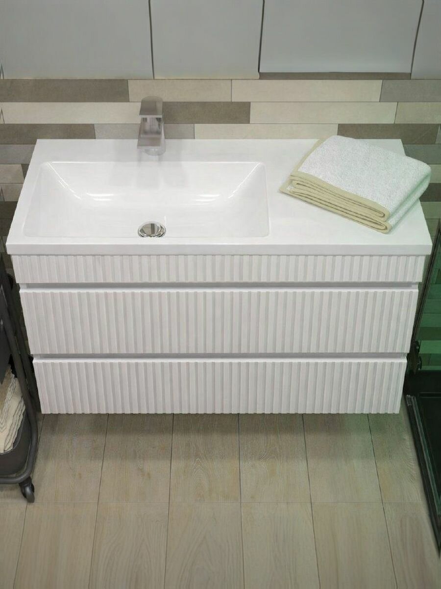 Тумба "Прима Риф" 80 подвесная под раковину "Океан 80", белая