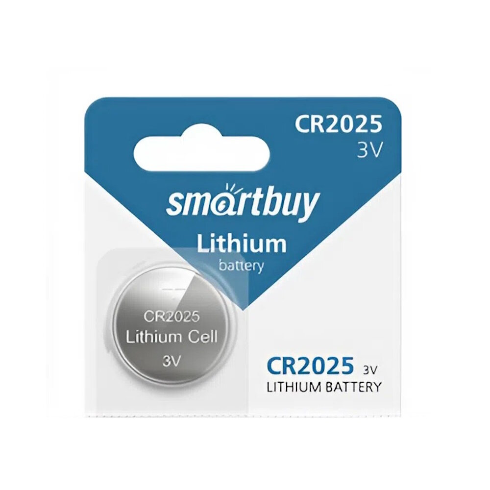 Батарейка дисковая CR2025 литиевая 3V Smartbuy LITHIUM - 1шт