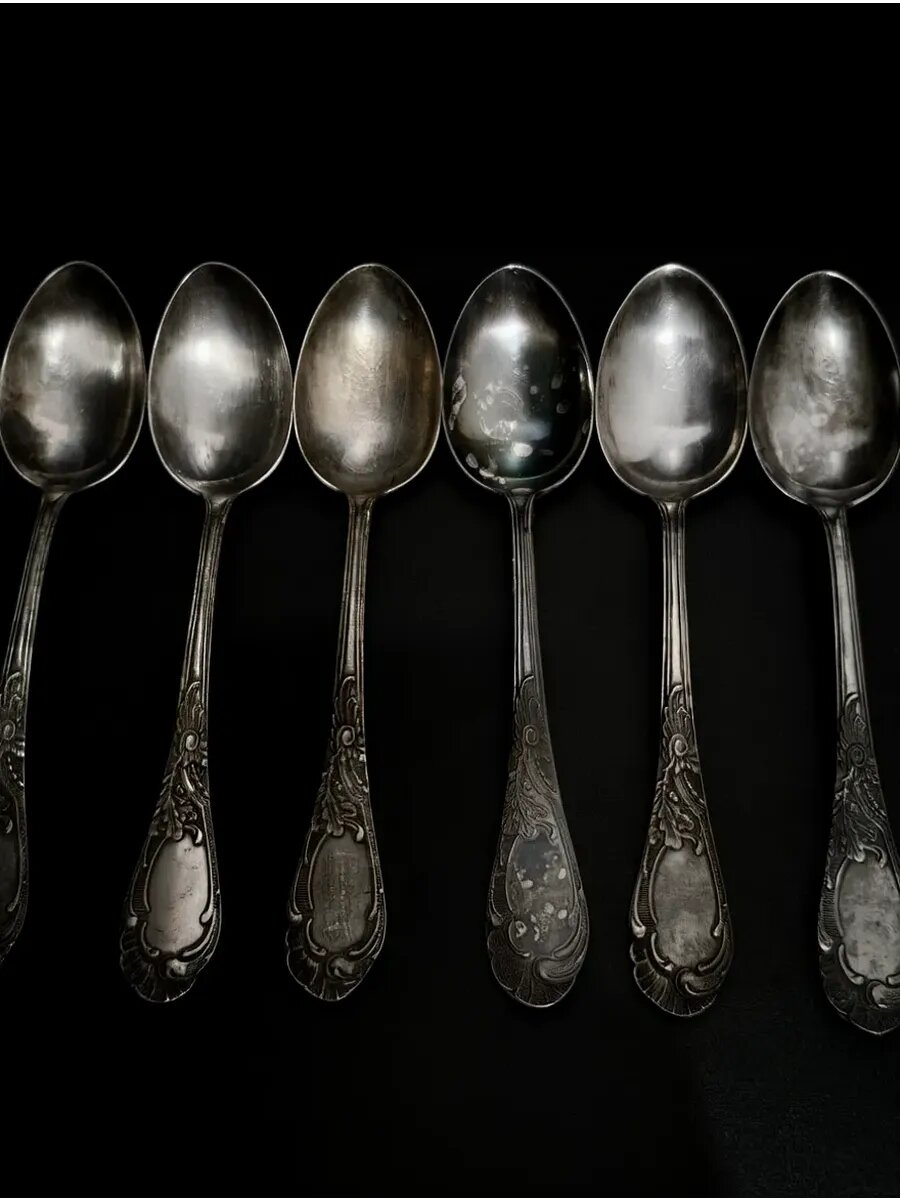 Столовые ложки 6 шт ЗИД Киев СССР мнц дубок