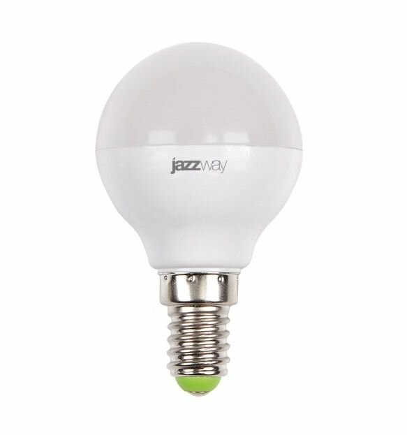 Лампа светодиодная Jazzway LED 9 Вт, цоколь Е14, теплый, матовый, шар