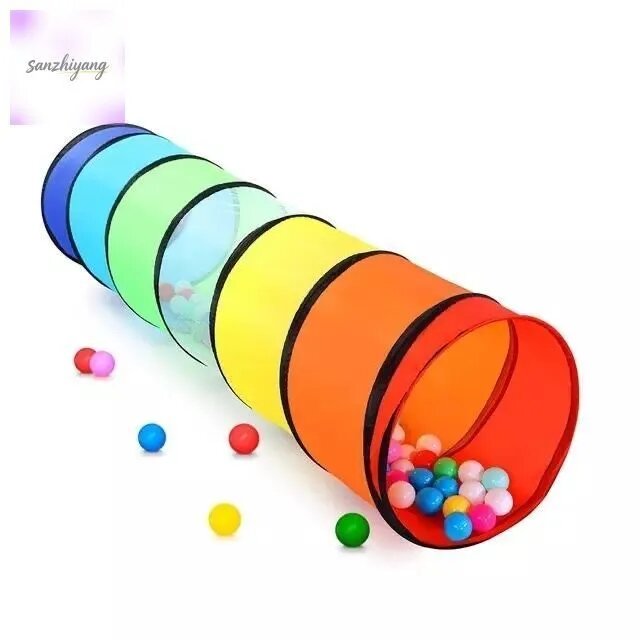 Детский игровой тоннель для ползания разноцветный тоннель для игр в помещении и на улице