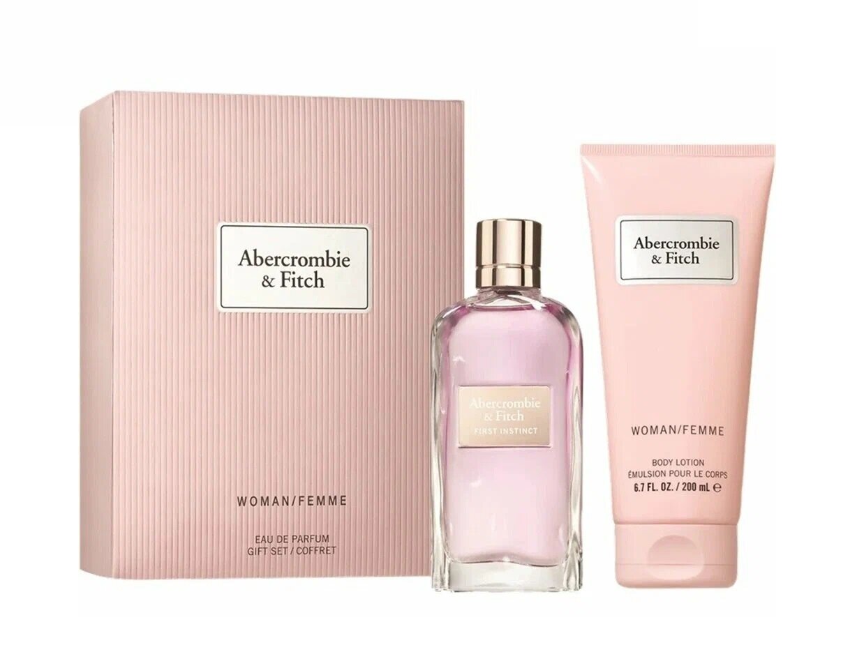 Набор подарочный женский Abercrombie & Fitch First Instinct Woman, Парфюмерная вода 100 мл + лосьон для тела 200 мл