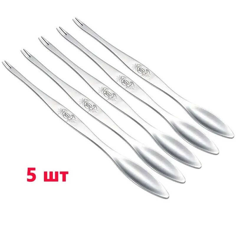 Прибор для краба/лобстера 5 предм. серебристый