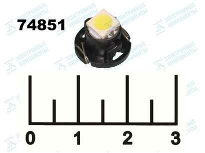 Лампа светодиодная салонная 12V T4.7 1LED белая 12lm 140гр (5050) (АЛ1975)