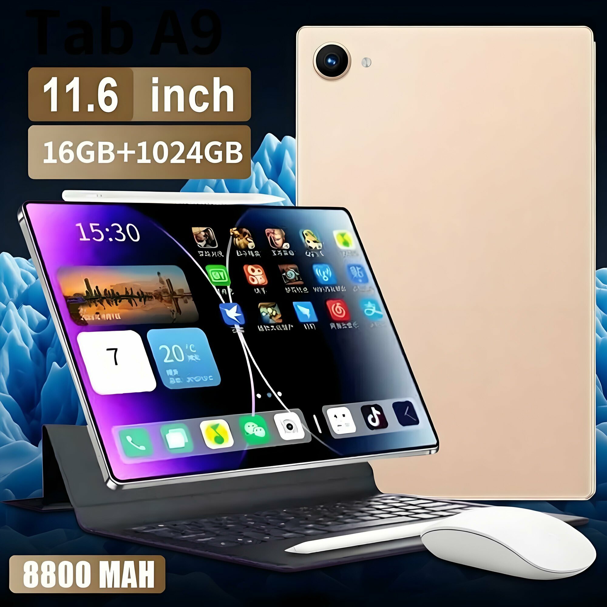 Игровой планшет Tab A9, 16ГБ+1024Гб, Android 13, IPS, 2К QHD, слот для карт памяти
