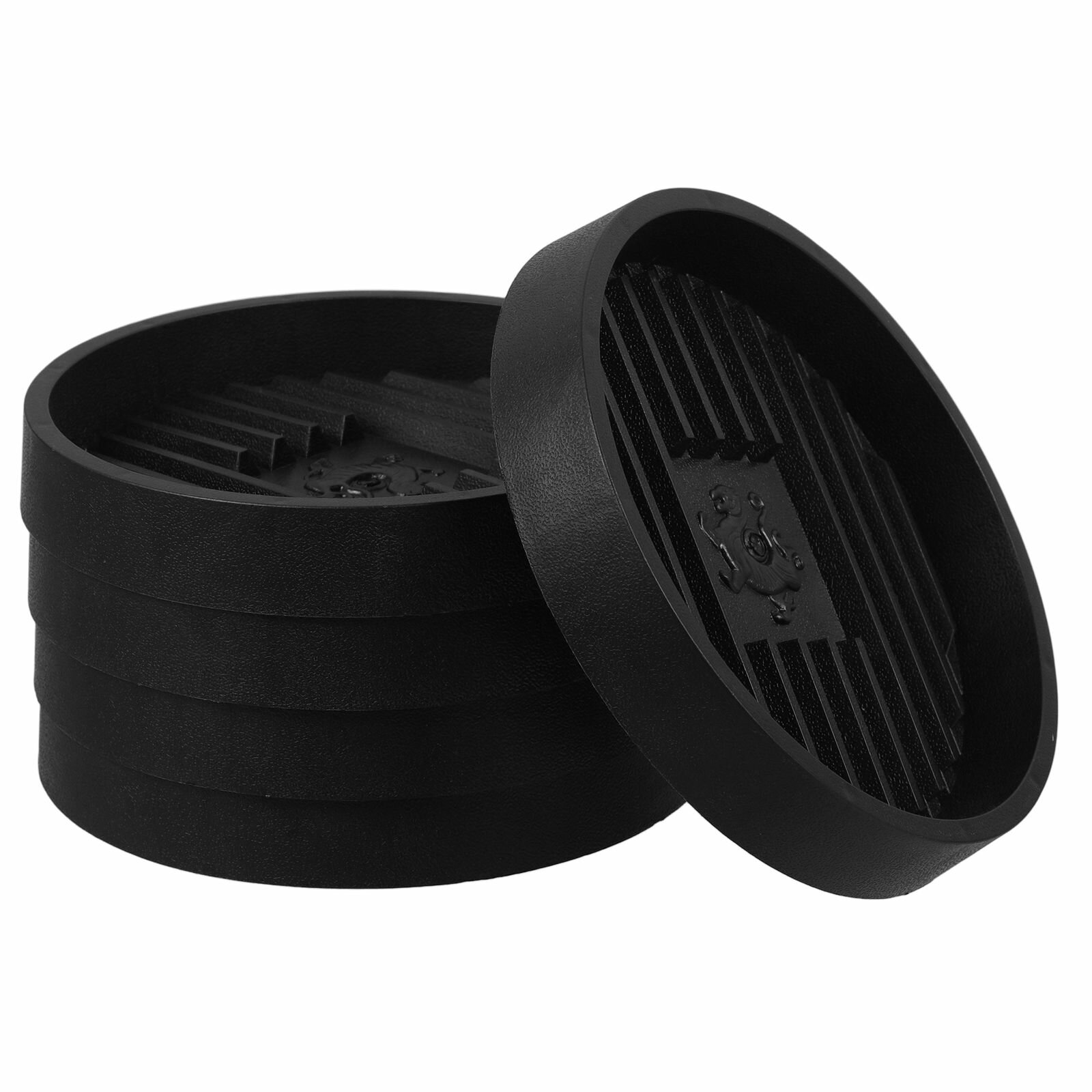 Черный пластиковый цветочный поддон для горшков, набор из 5 штук для дома