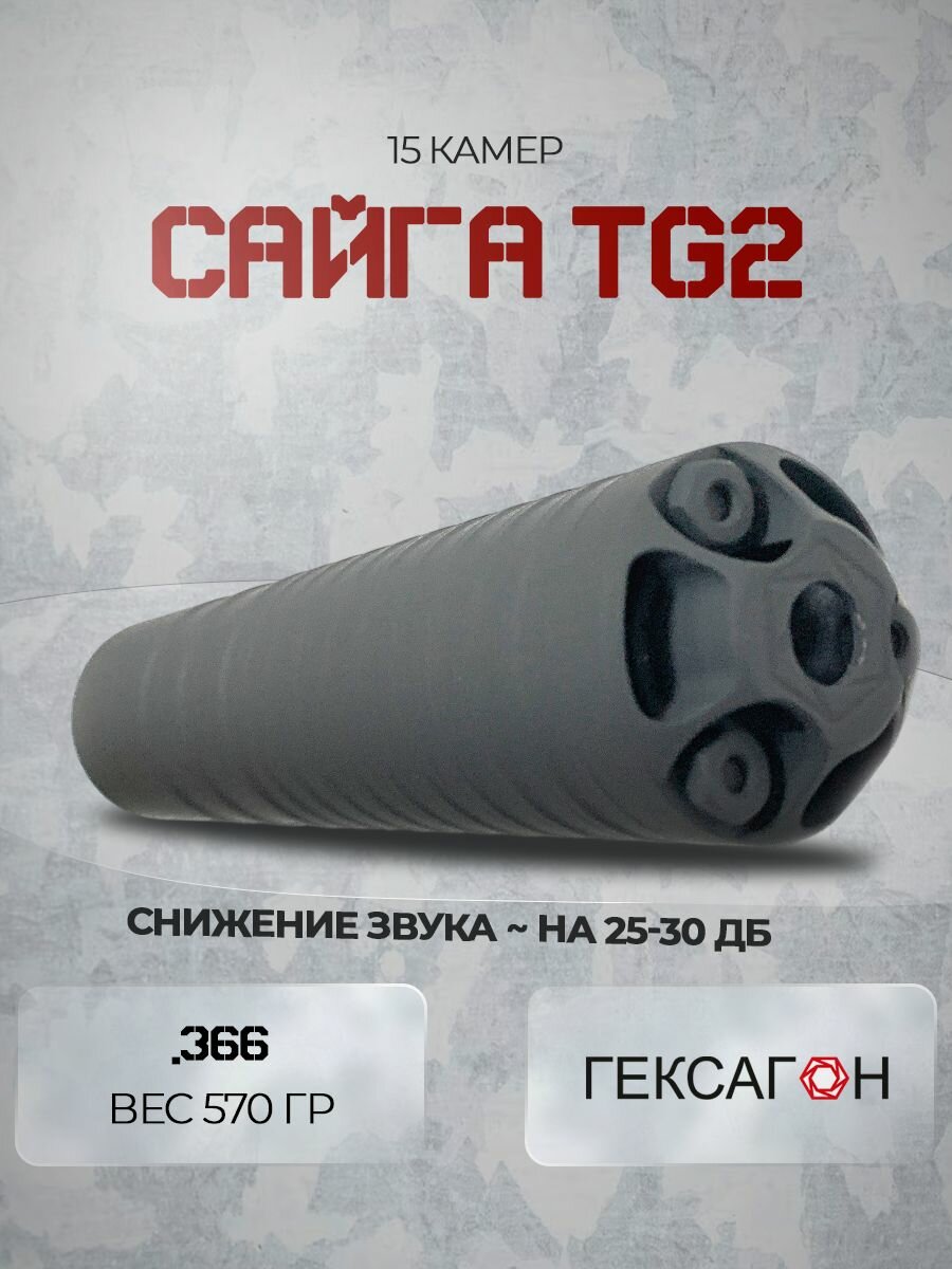 ДТК Сайга TG2 ТГ 2 с газосбросом, Банка гексагон