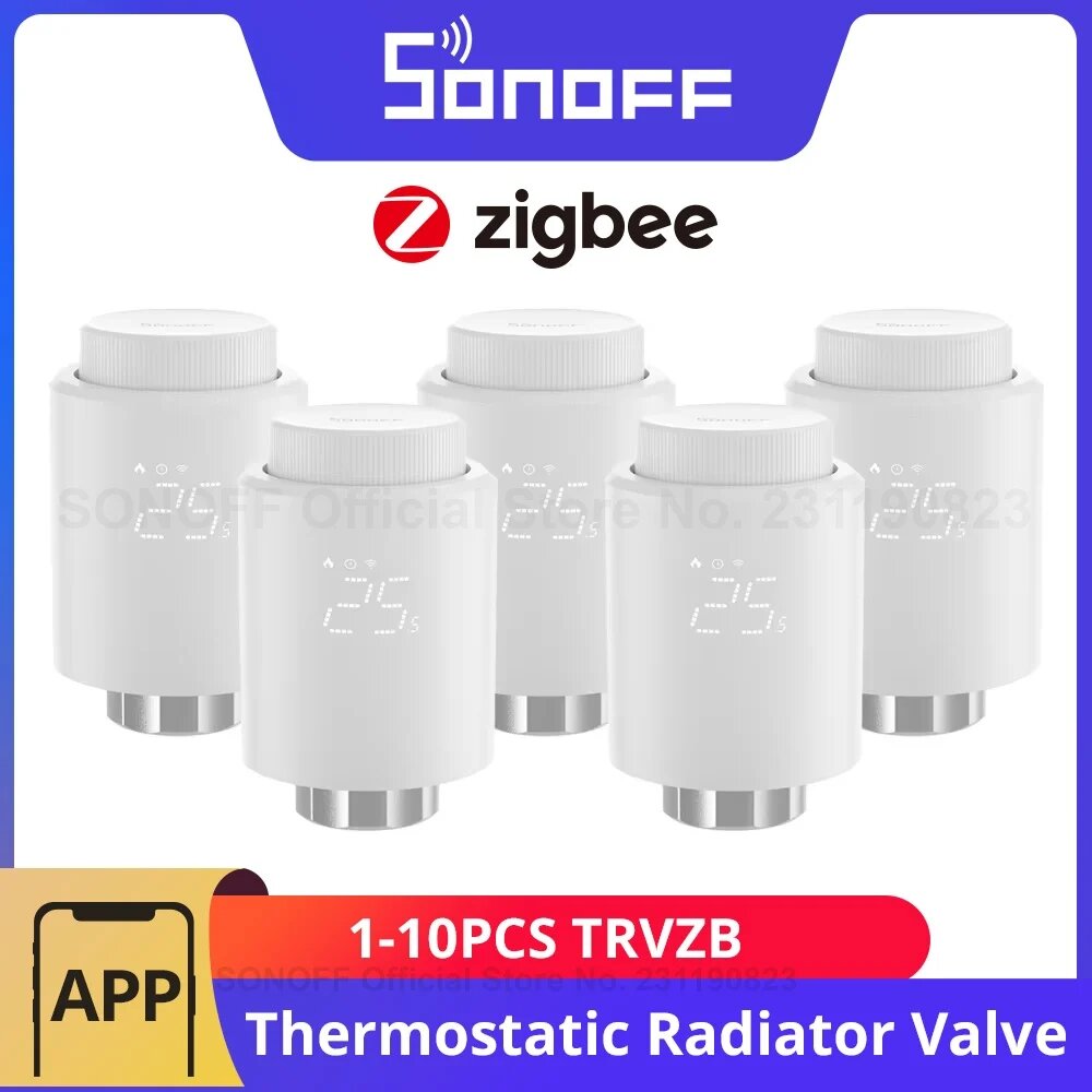 SONOFF TRVZB Zigbee термостатический радиаторный клапан 1PCS TRVZB