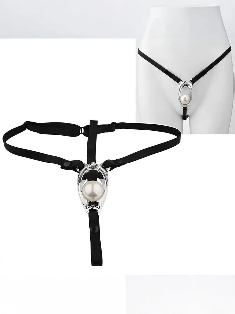 Пояс верности женский, БДСМ пояс верности, С Стимулируйте клитор жемчужинами