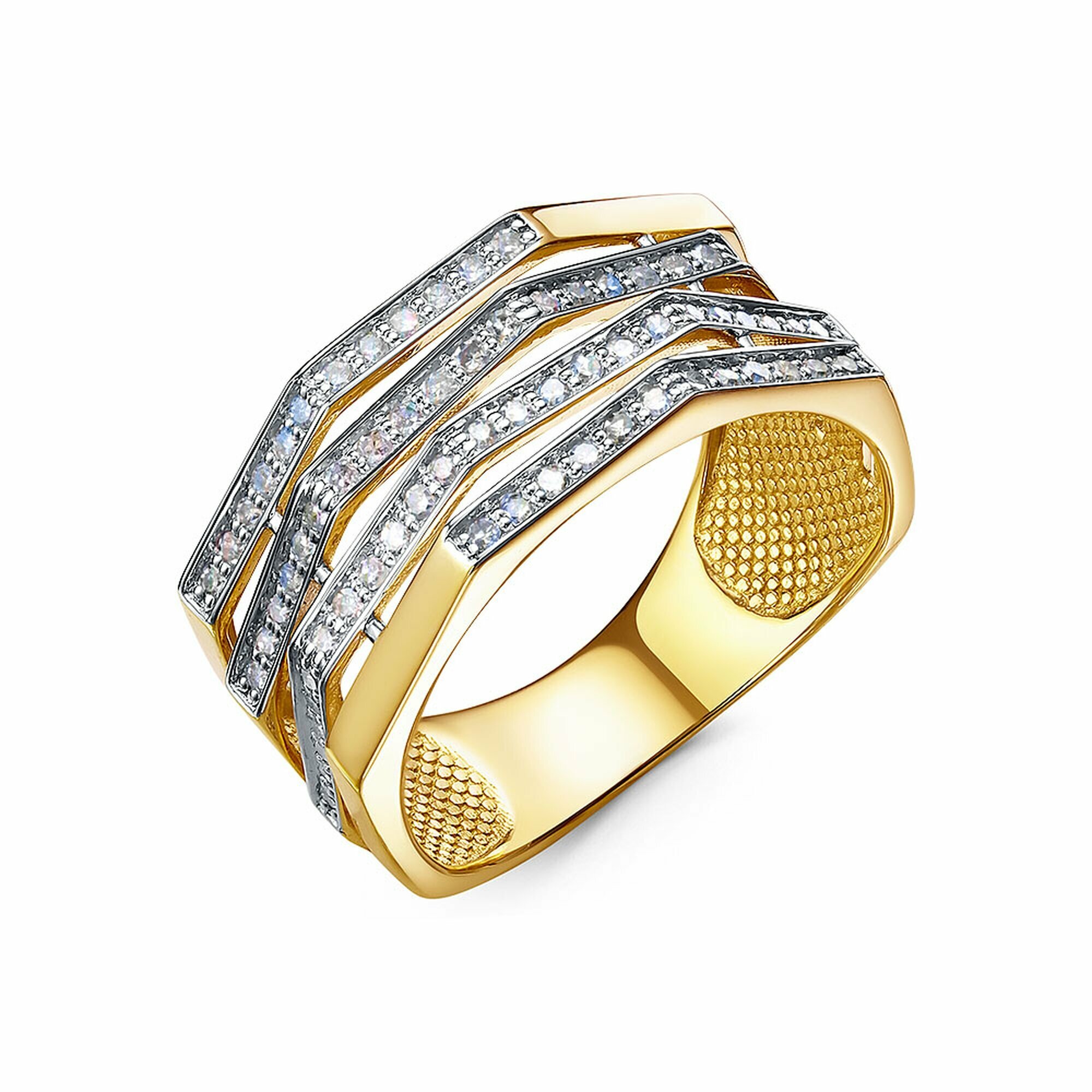 Кольцо, желтое золото, 585 проба, бриллиант