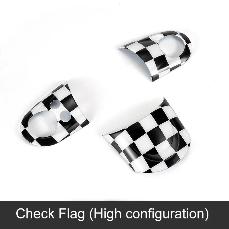 Чехол на руль Mini Cooper, аксессуары для украшения интерьера, наклейки для R55 (High) Check Flag