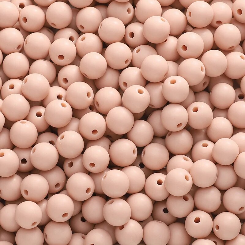 Beadia акриловые матовые круглые бусины 8/10 мм многоцветные 8mm 100pcs, Dark Nude