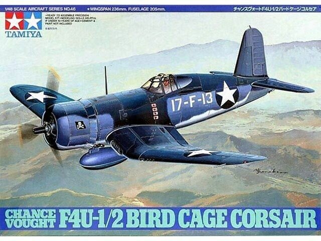 Tamiya 61046 1/48 Набор моделей самолетов Chance Vought F4U-1/2 Bird Cage КорсарAircraft