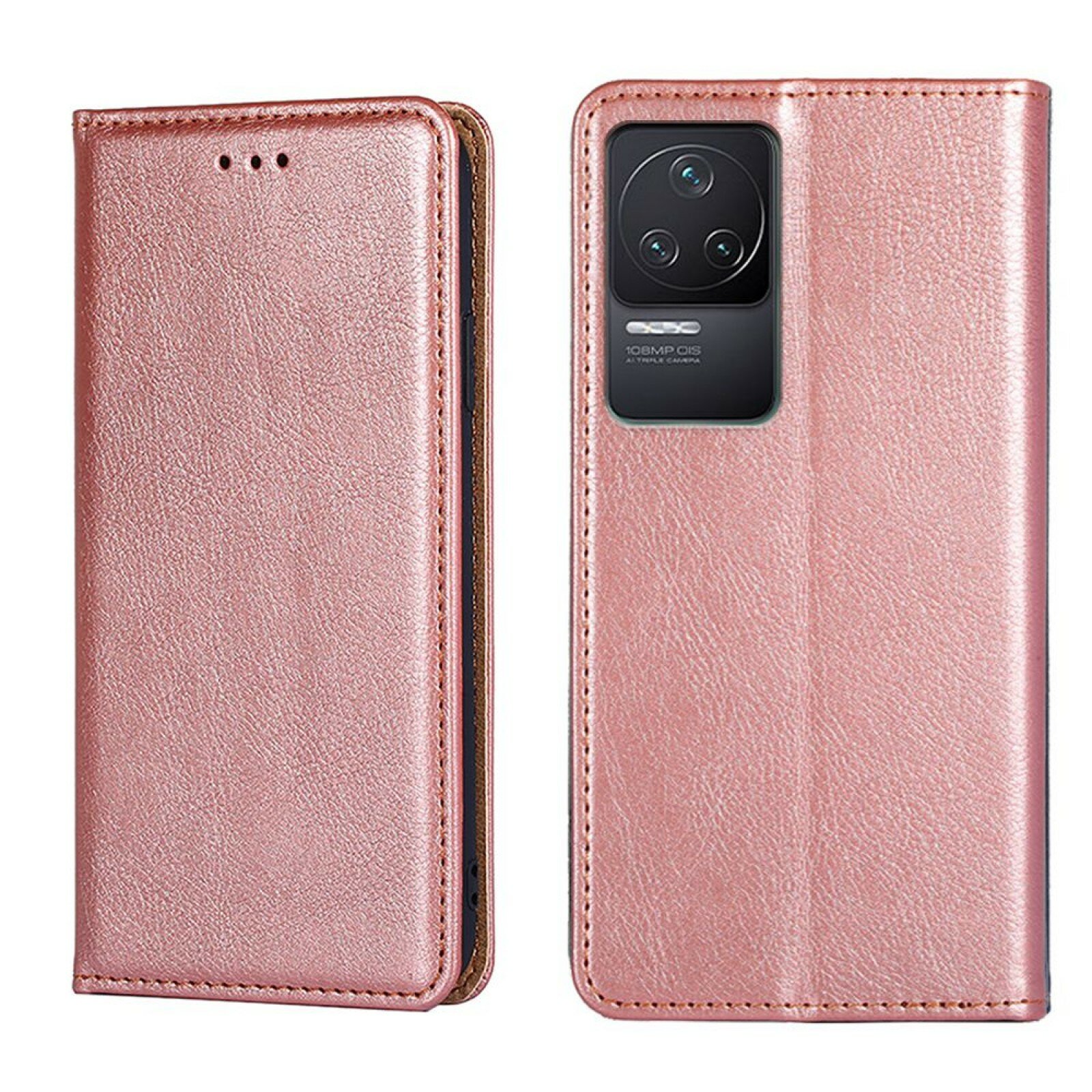 Чехол-книжка MyPads для Xiaomi Redmi K50, K50 Pro, Редми Ноте K50 Про розовый