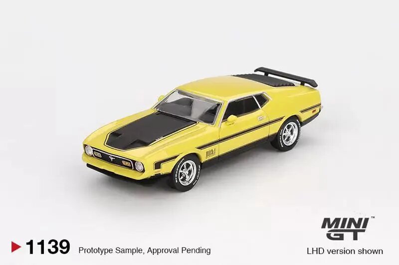 Машинка MINI GT MODEL 1:64 #1139 Ford Mustang yellow Die-cast Alloy Model Collection Toy Children Gifts