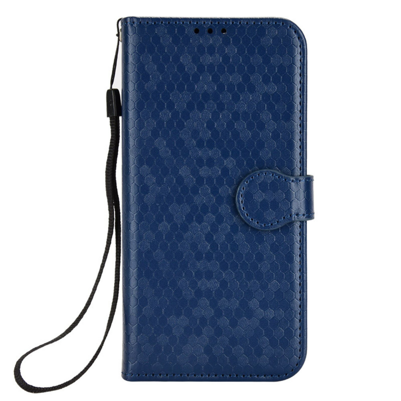 Чехол-книжка MyPads Elegante pattern Rombo для Nothing Phone 1 из импортной эко-кожи с 3D узором, синий