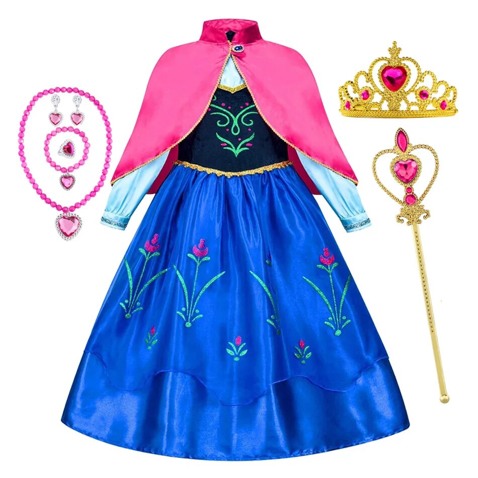 Платье принцессы Эльзы и Анны Disney для девочек