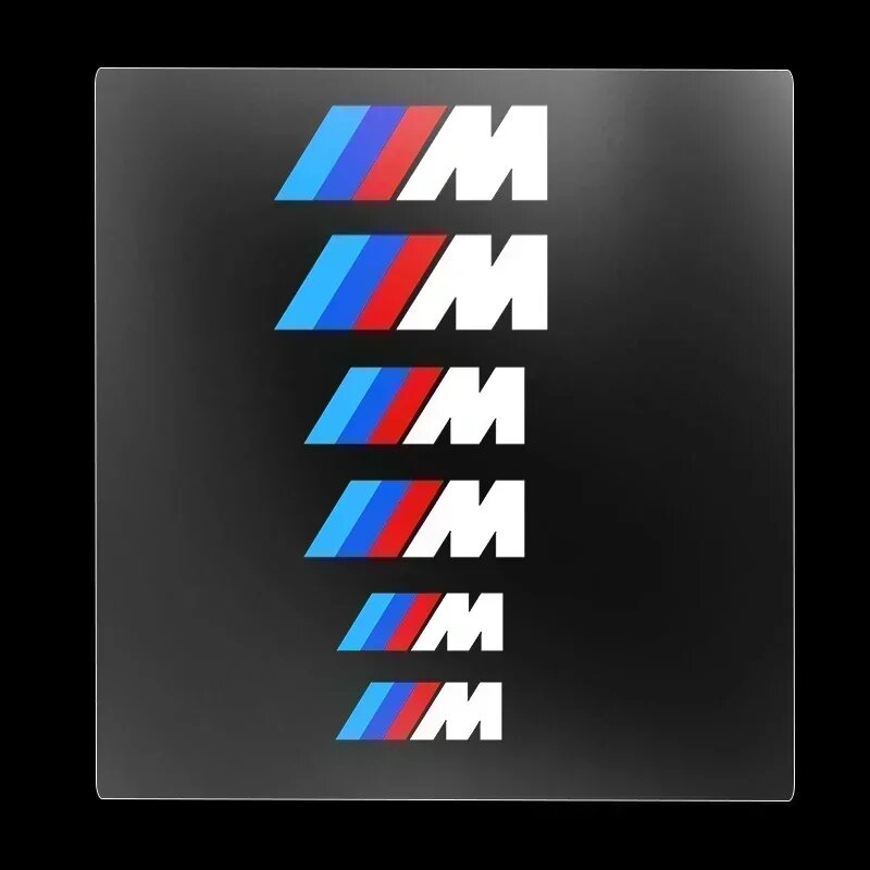 Набор из 6 наклеек на тормозные суппорты из ПЭТ для BMW M Power X1 X4 X3 X5 X6 Z3 Z4 G30 E36 white