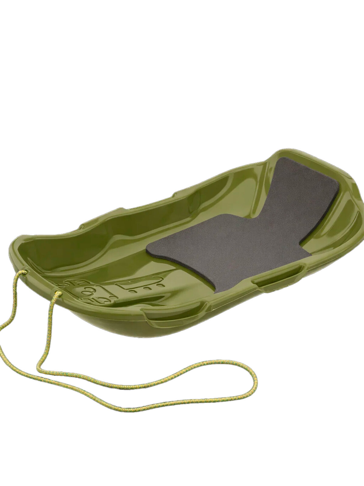 Санки с мягкой сидушкой Комета оливковый (74*43*15см)