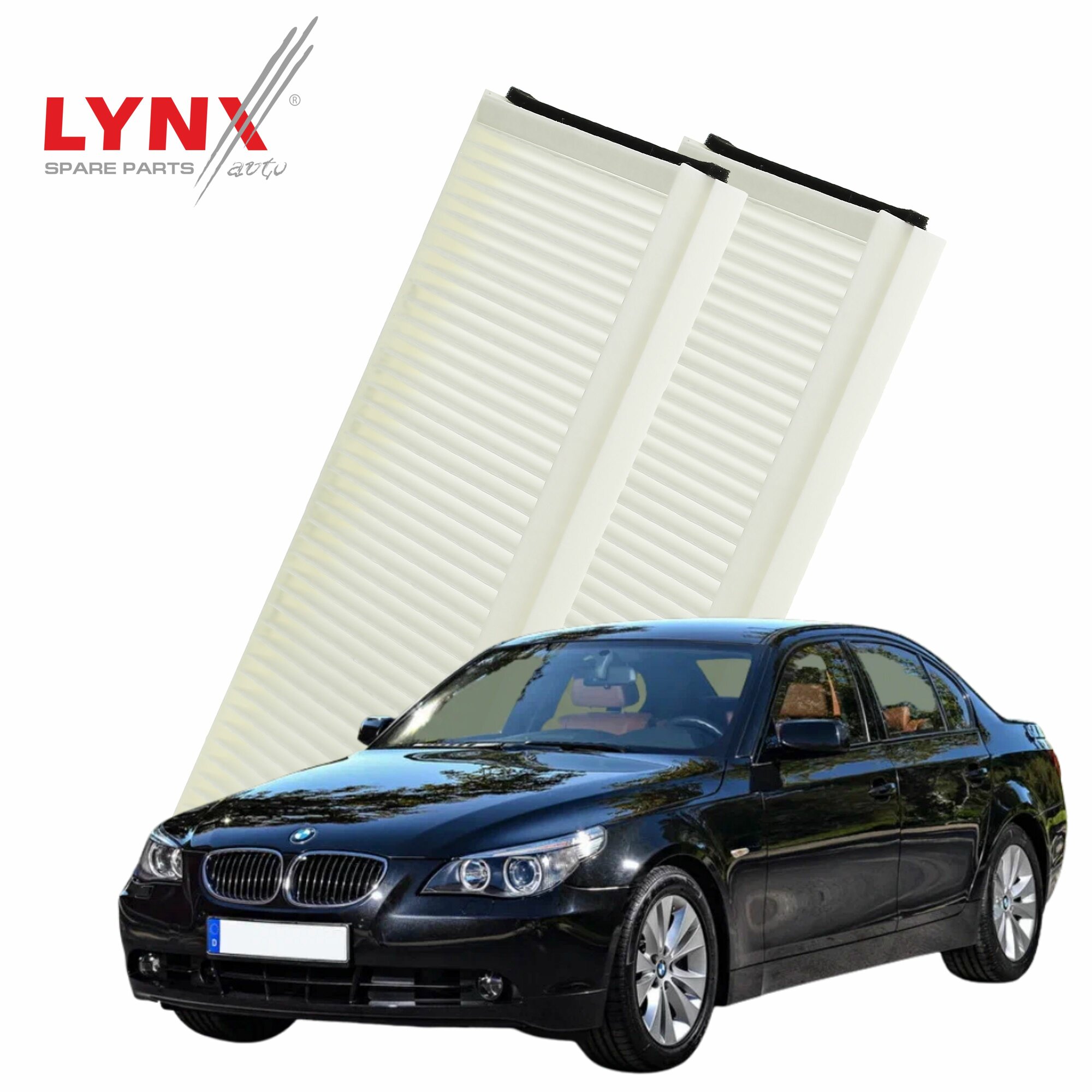 Фильтр салонный BMW 5-Series (5) E60 / БМВ 5 серии 2003 2004 2005 2006 2007 2008 2009 2010 / 1шт LYNXauto