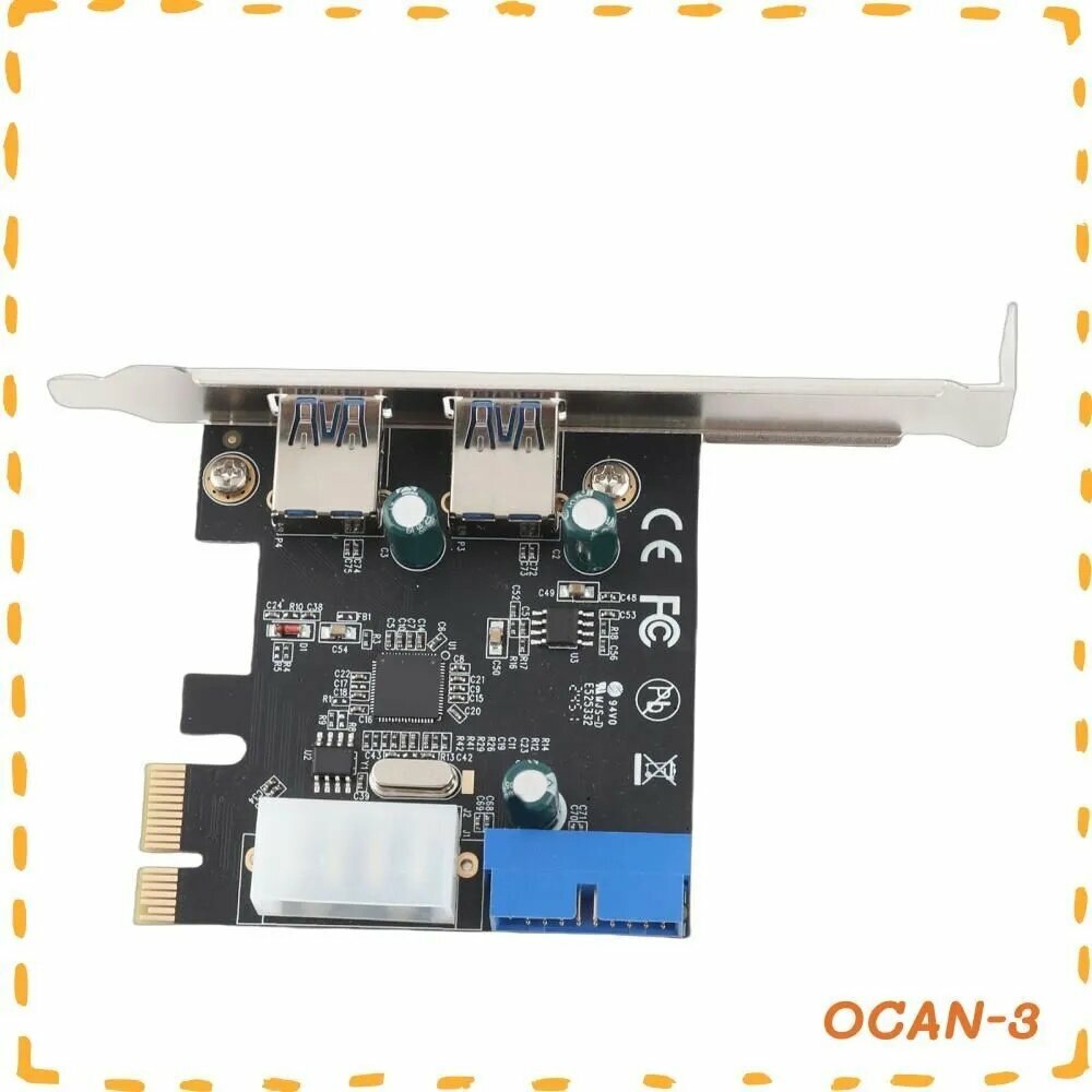 PCI-E к USB 3.0 адаптер, Высокая скорость передачи, для подключения устройств